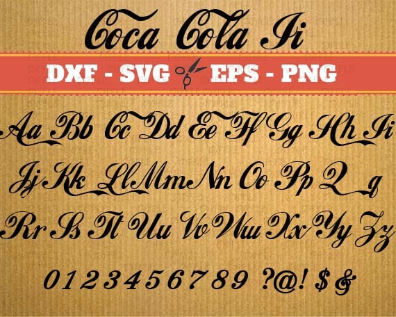 Coca Cola monogram font svg files Svg Dxf Eps Png