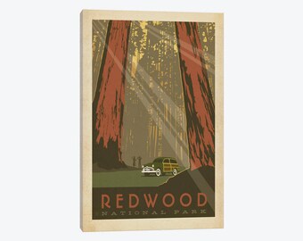 Redwood print | Etsy