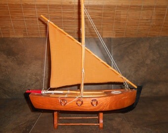 Carved wooden boat | Etsy