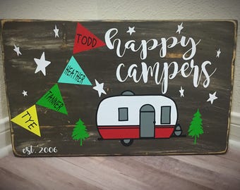 Happy camper sign | Etsy