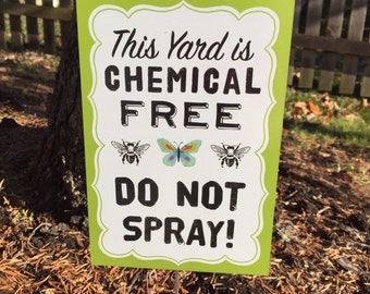 Pesticide sign | Etsy