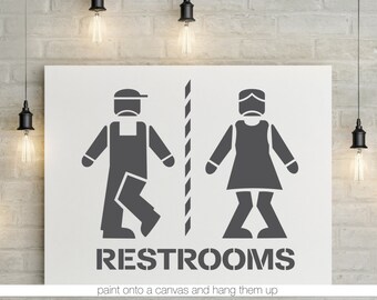 Restroom sign | Etsy