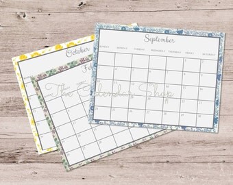 Rustic calendar | Etsy