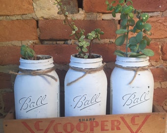 Painted ball jars | Etsy