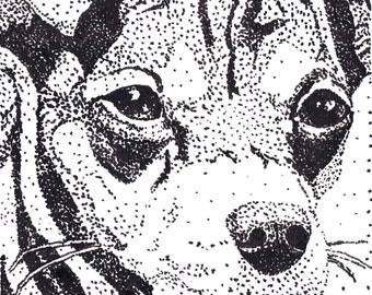 Dog stippling | Etsy