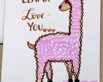 Llama love | Etsy