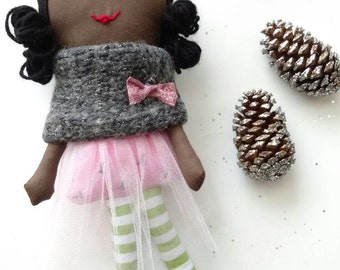 Black rag doll | Etsy