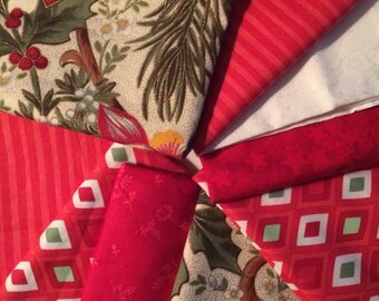 Poinsettia fabric | Etsy