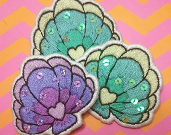 Seashell embroidery | Etsy