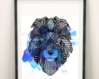 Zentangle lion | Etsy