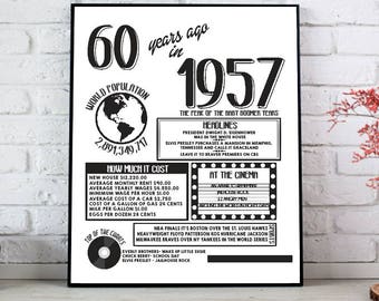 Fun facts 1957 | Etsy