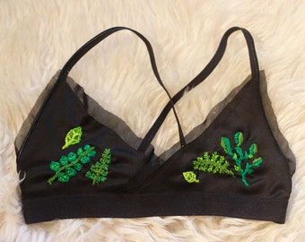 Green bralette | Etsy