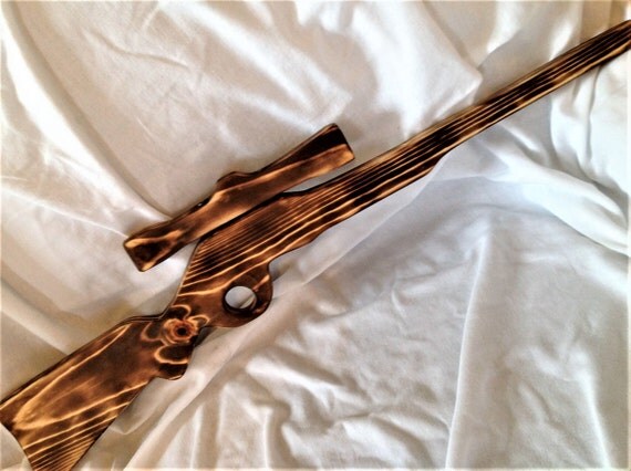 Wooden sniper rifle