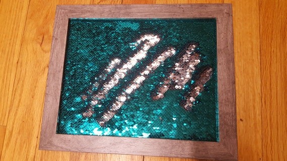 Mermaid board message board sequin message board teal