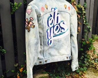 Custom jean jacket | Etsy