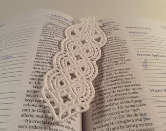 Blue Lace Crochet Bookmark or Edging Pattern Lace Trim Easy