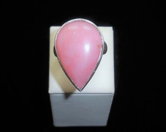 Pink opal ring | Etsy
