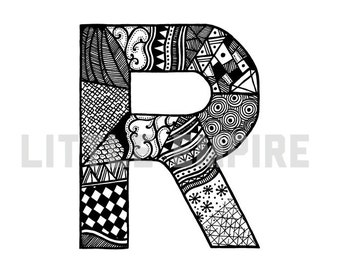 Zentangle alphabet | Etsy