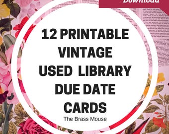 Library due date | Etsy
