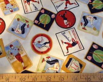 Baseball fabric | Etsy