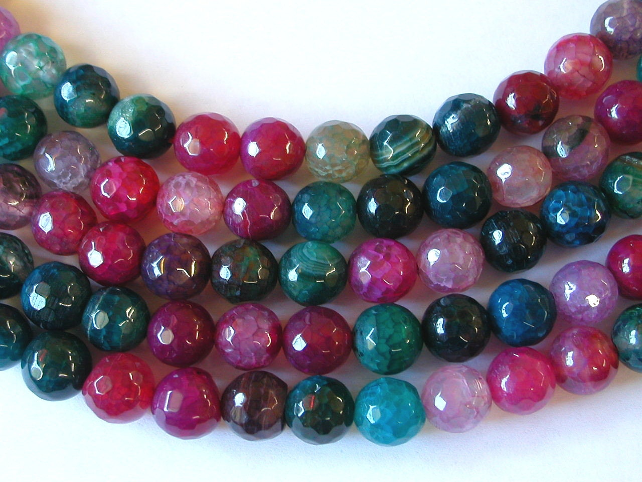 8mm Agate Beads Faceted Agate Beads Multi Color Agate Beads