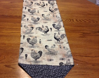Rooster table runner | Etsy