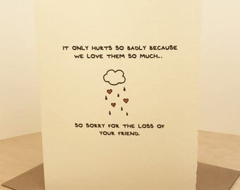 Pet sympathy card | Etsy
