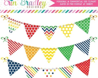 60% OFF SALE Red White and Blue Bunting by ErinBradleyDesigns
