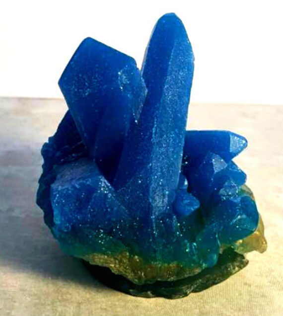 Sapphire Blue Geode Crystal Mineral Gemstone Rock Soap