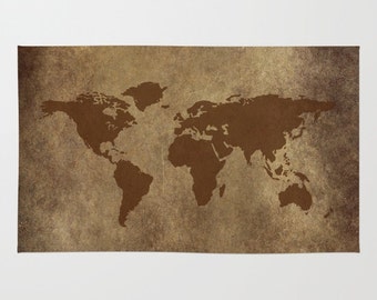 World map rug | Etsy