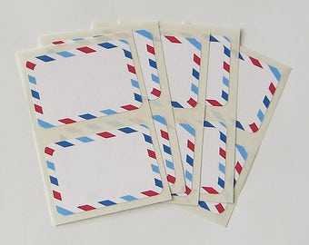 Air mail stickers | Etsy