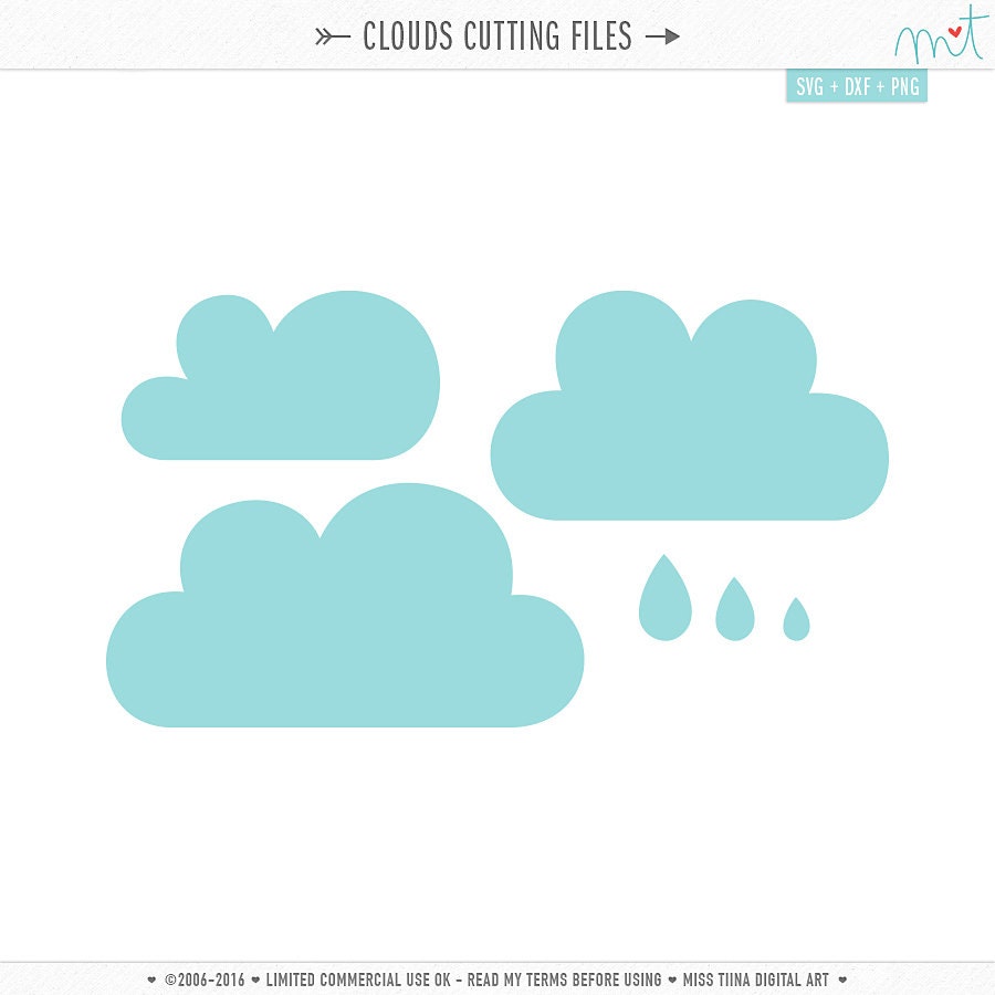 Clouds SVG DXF Digital Die Cut Files for cutting machines