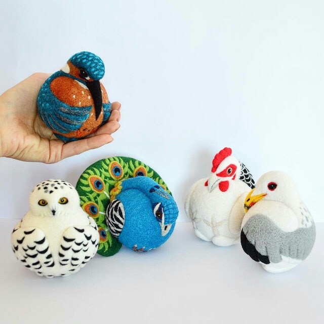felted wool art toys and accessories by roommate on Etsy