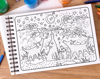 Dog coloring page | Etsy