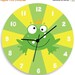 On SALE this week Frog WALL CLOCK for Kids by KidODesignStudio