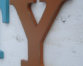 Wooden letter y | Etsy