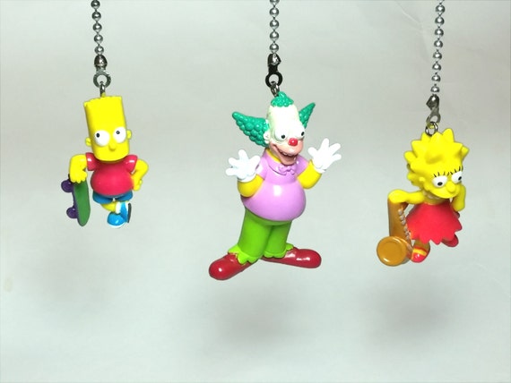 Items similar to Simpsons Bart Lisa Krusty the Clown Fan Pulls, Nursery ...
