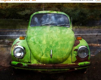 SALE 20% OFF Rusty Old Green Truck in Autumn Color Photograph | Etsy