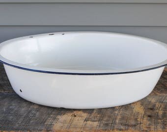 Enamel wash tub | Etsy