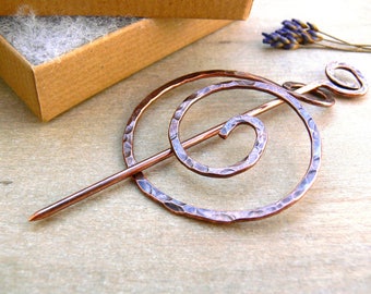 Copper hair pin | Etsy