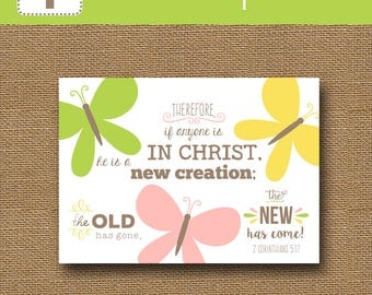 Scripture Easter Card Printable Easter Card DIY PRINTABLE