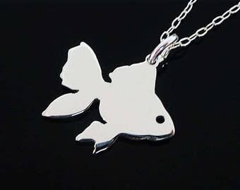 Gold fish necklace | Etsy