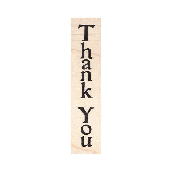 Thank You Vertical 1449G Beeswax Rubber Stamps Unmounted
