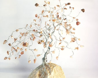 Wire Gem Tree Sculptures & Gemstone by SpiritGemDesigns on Etsy