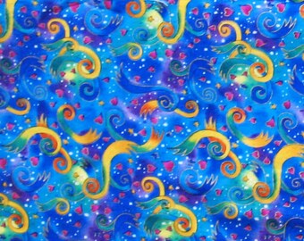 Blue swirl fabric | Etsy