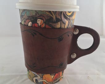 Leather cup holders | Etsy