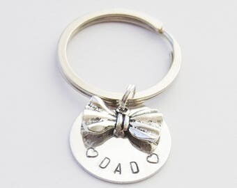 Personalized Fathers Keychain Fathers Day Gift Dad Key Ring