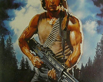 Rambo portrait counted Cross Stitch Pattern Sylvester Stallone