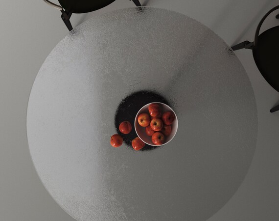 Custom Glass Table Top. Glass Table top with Hand carved