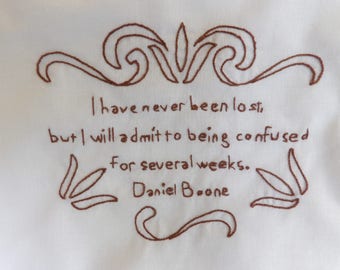 Embroidered quote | Etsy